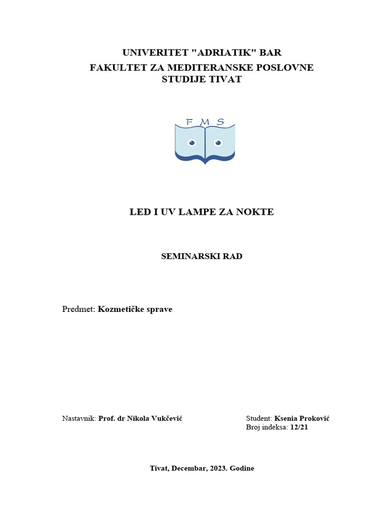 Ksenija Prokovic 1sem | PDF