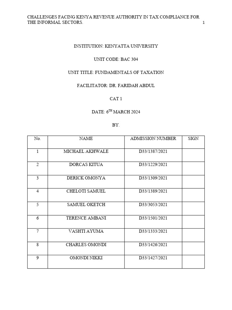BAC 304 REPORT | PDF | Taxes | Regulatory Compliance