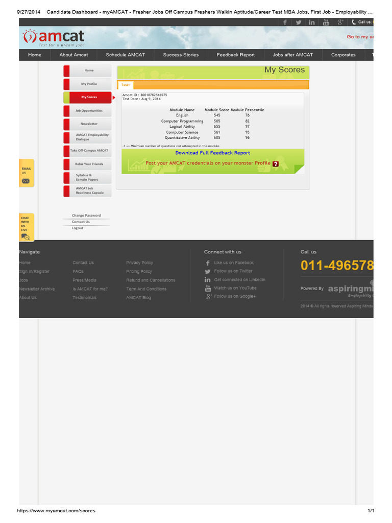 Amcat Score | PDF | Mass Media | Websites