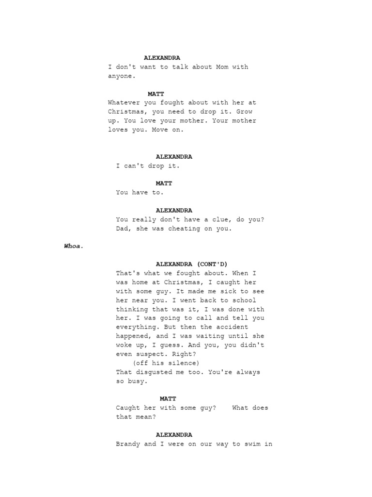 The Descendants Scene | PDF