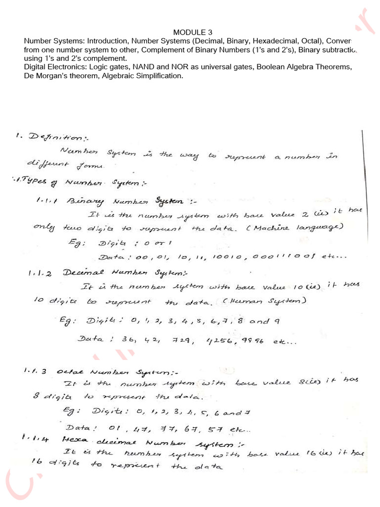 22eln141-Module 3 | PDF | Logic Gate | Arithmetic