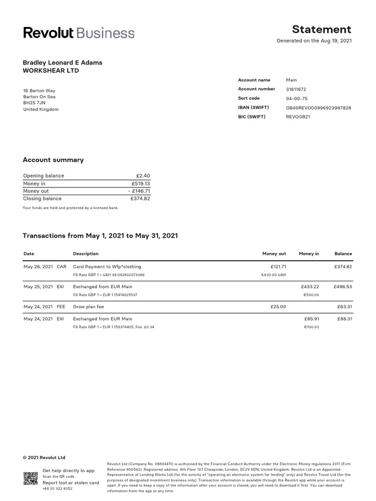Revolut Business | PDF | Pay Pal | Automated Teller Machine