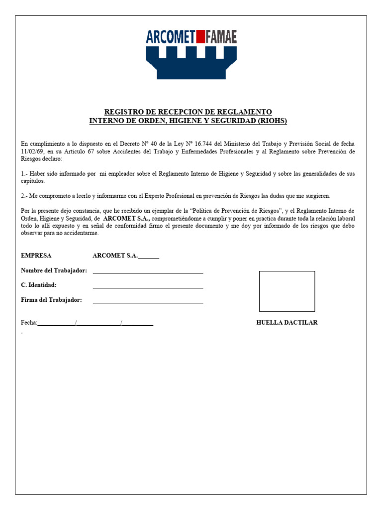 Pdr-Form-15 Recepcion R.I | PDF