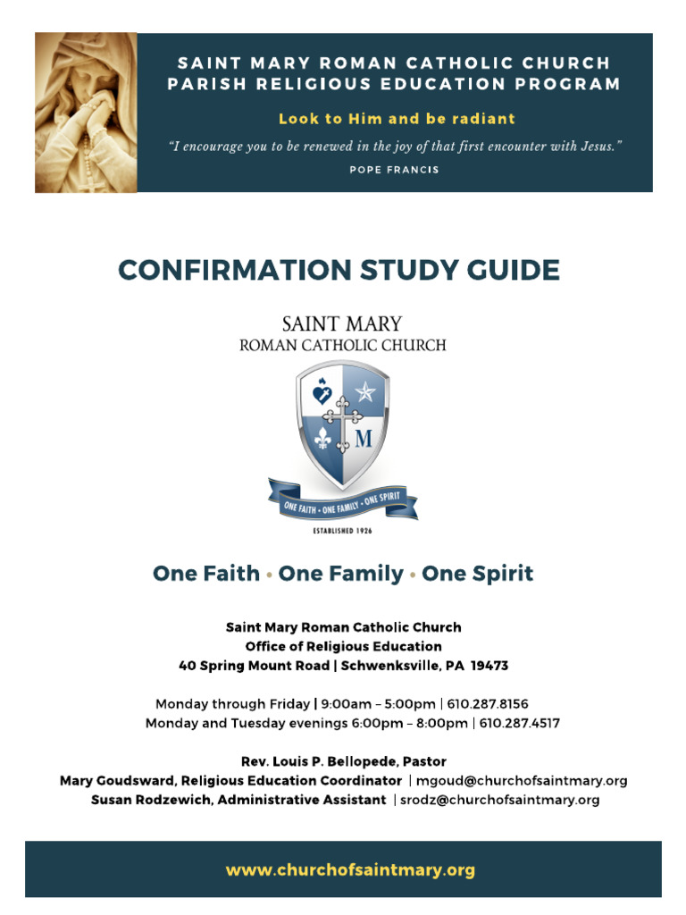 Confirmation Study Guide | PDF | Confirmation | Eucharist