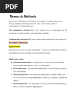 AQA A Level Psychology Research Methods Revision | PDF | Experiment ...