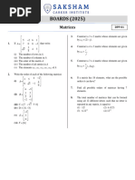 Matrix Test Series for JEE Preparation | PDF | Matrix Theory | Linear ...