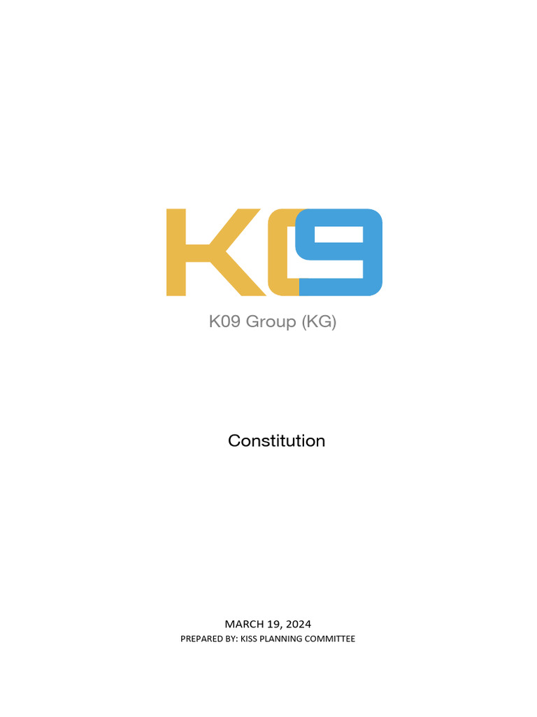 K09 Group Constitution 2023 | PDF | Consensus Decision Making | Empowerment
