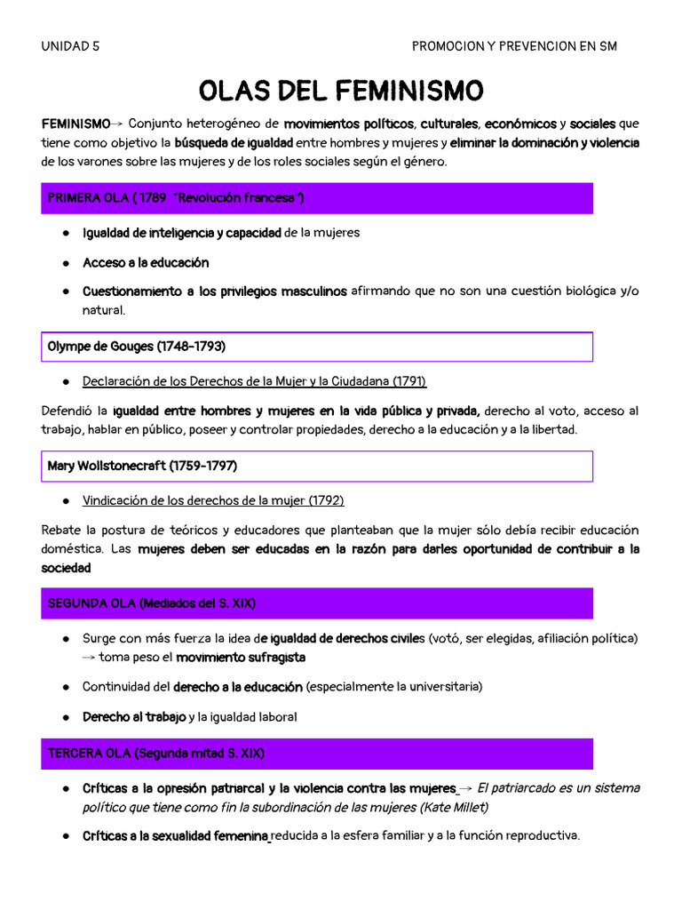 Historia y Teorías del Feminismo | PDF | Género | Estudios de género