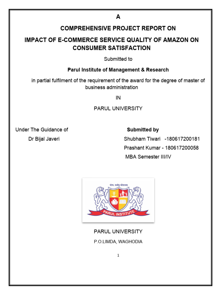 CP Project PDF Report | Download Free PDF | E Commerce | Online Shopping