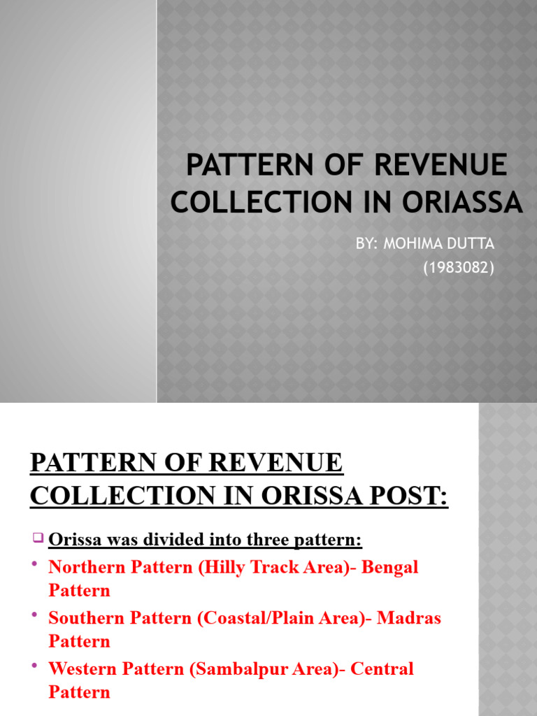 Revenue Collection Patterns in Orissa | PDF | Leasehold Estate ...