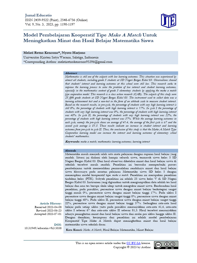 5038 Kencono & Harjono | PDF | Learning | Science