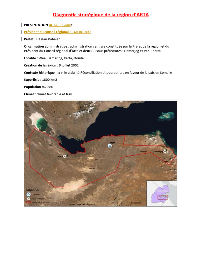 Diagnostic stratégique de la région d'Arta | PDF
