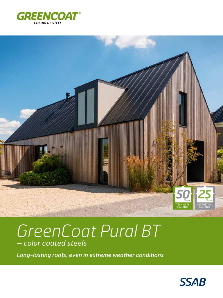 589enint Greencoat Pural BT | PDF | Roof | Corrosion