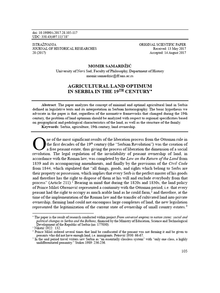 Agricultural Land Optimum | PDF