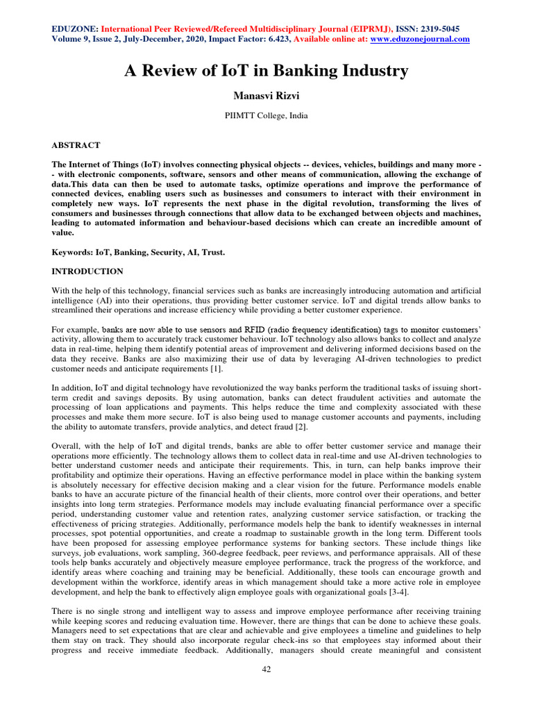 IoT Transformations in Banking Sector | PDF | Internet Of Things | Computer Security
