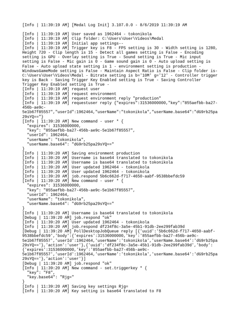 MedalLog20190806 | PDF | File System | System Software