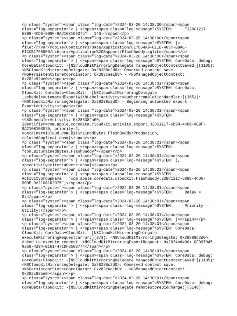 Diagnostics Log | PDF | Data Management | Software
