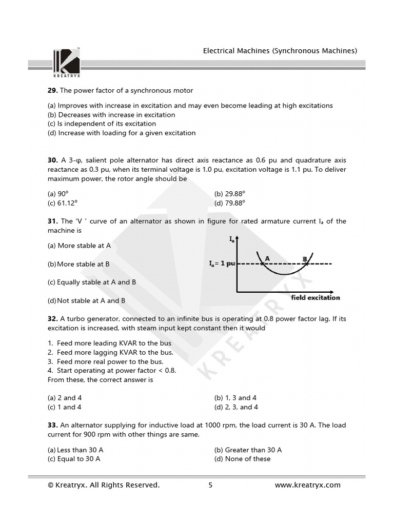 Electrical Machines( GAte pratice NOtes)-5-7 | PDF | Machines | Electricity