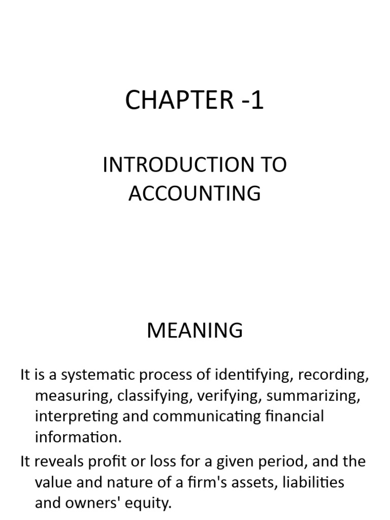 MBA Sem. 1 Intro To Accounting-2 | PDF | Accounting | Financial Accounting
