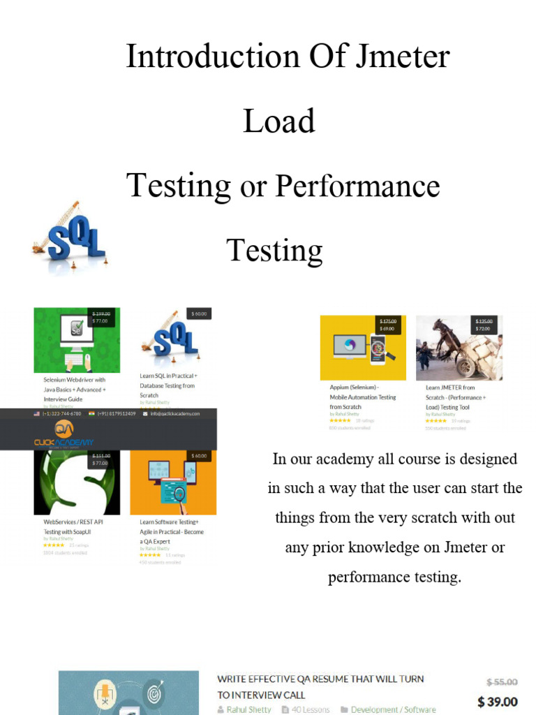 Introductionof Jmeter Load Testing or Performance Testing | PDF Introductionof Jmeter Load Testing or Performance Testing | PDF