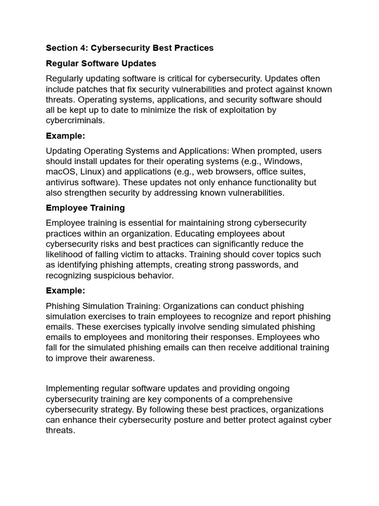 Section 4 - Cybersecurity Best Practices | PDF | Career & Growth