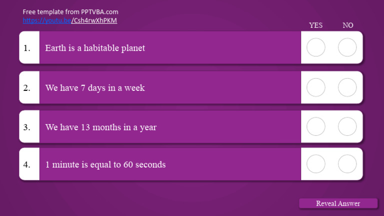 True or False Interactive PowerPoint Quiz Game - Pptvba | PDF