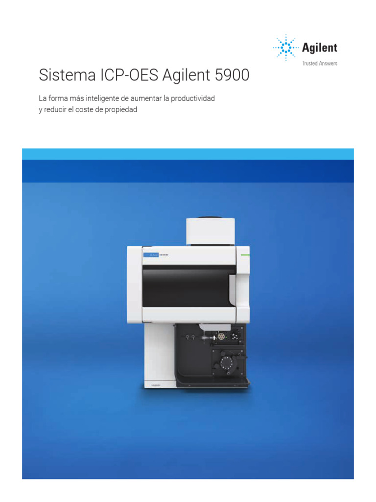 Brochure - 5900 - Icp Oes 5994 1277es Es Agilent | PDF | Sensor | Software