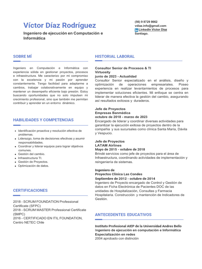 CV Victor - Diaz | PDF | Informática | Business