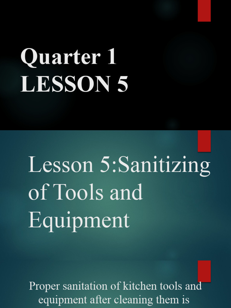 Kitchen Tool Sanitization Guide | PDF | Disinfectant | Foodborne Illness