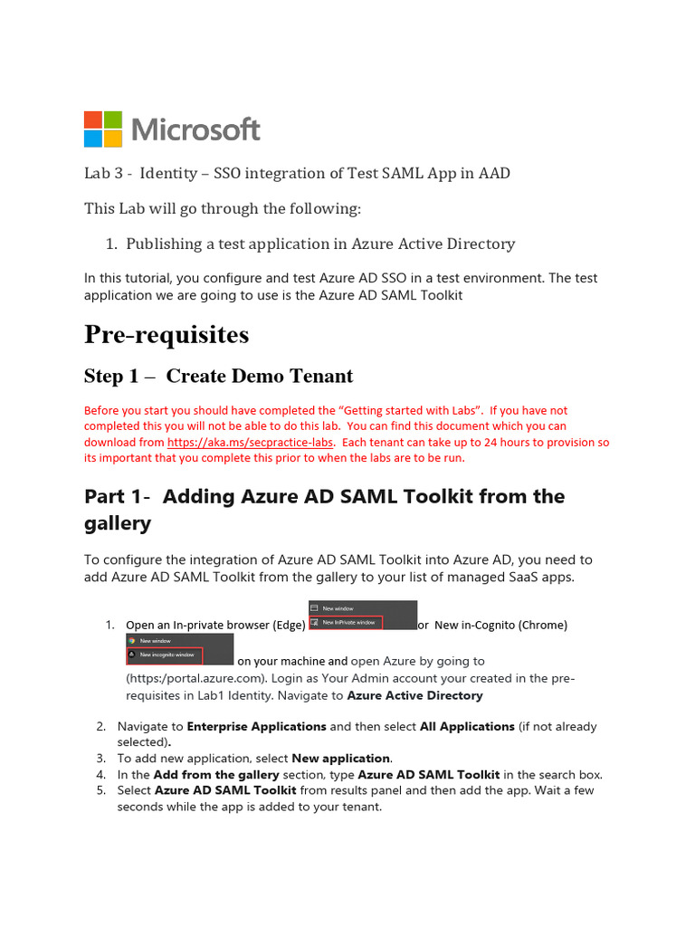 Azure AD SSO Integration Guide | PDF | Login | Computing
