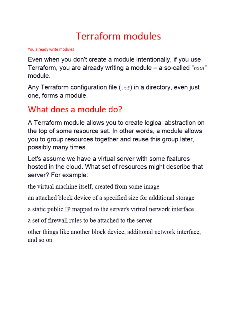 How Terraform Modules Works | PDF | Networking | Internet & Web