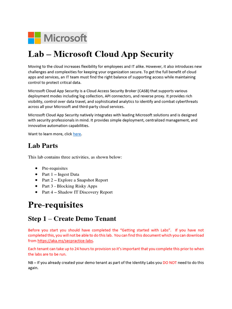 Lab5 Microsoft Cloud App Security | Download Free PDF | Superuser | User (Computing)