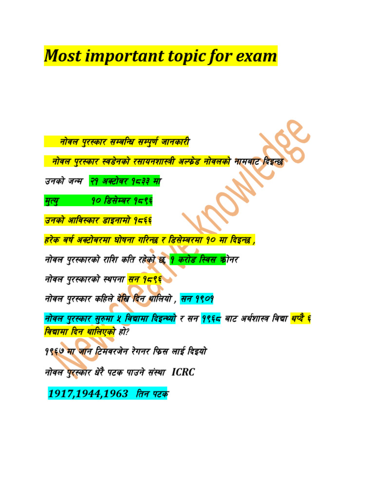 100 Most Important Topic New Creative Knowledge PDFFFF | PDF