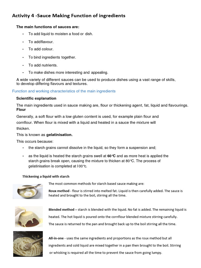 9.1 Food Gelatinisation | PDF | Starch | Flour
