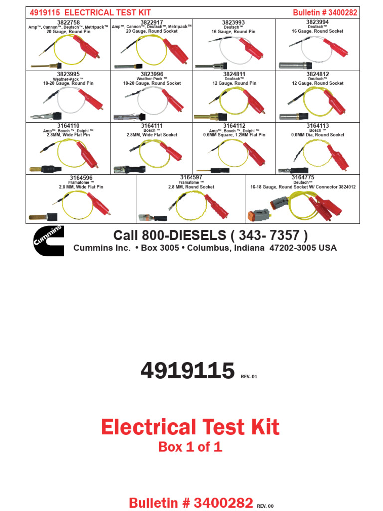 Kit de Test Électrique 4919115 | PDF