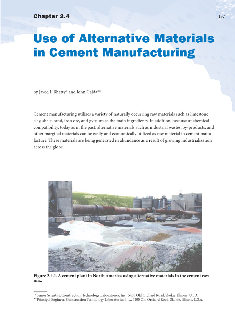 Innovations in Portland Cement Manufacturing Chap. 2.4 | PDF | Cement | Foundry