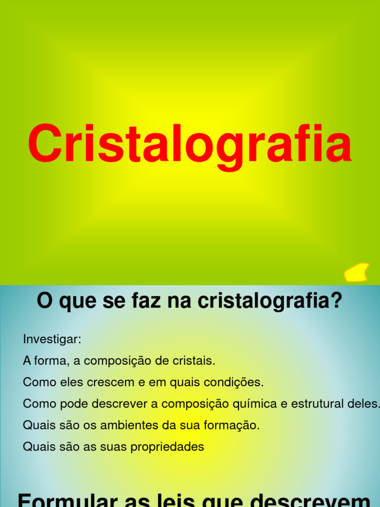 2 - 1 Cristalografia04a 202401 | PDF | Cristal | Química