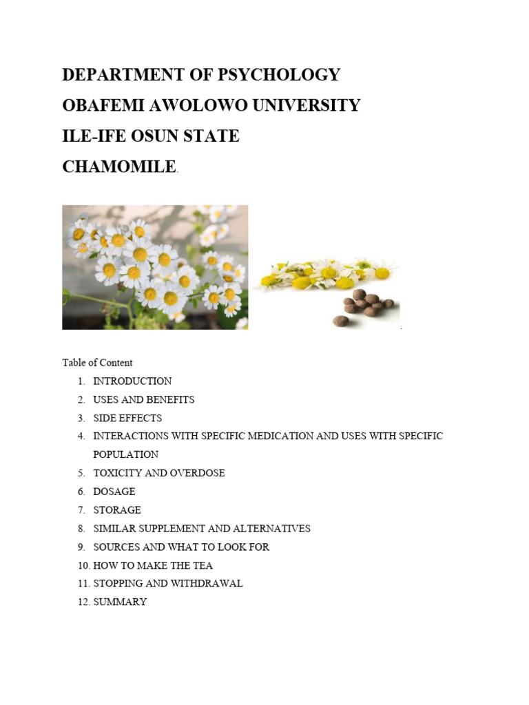 CHAMOMILE | Download Free PDF | Allergy | Inflammation
