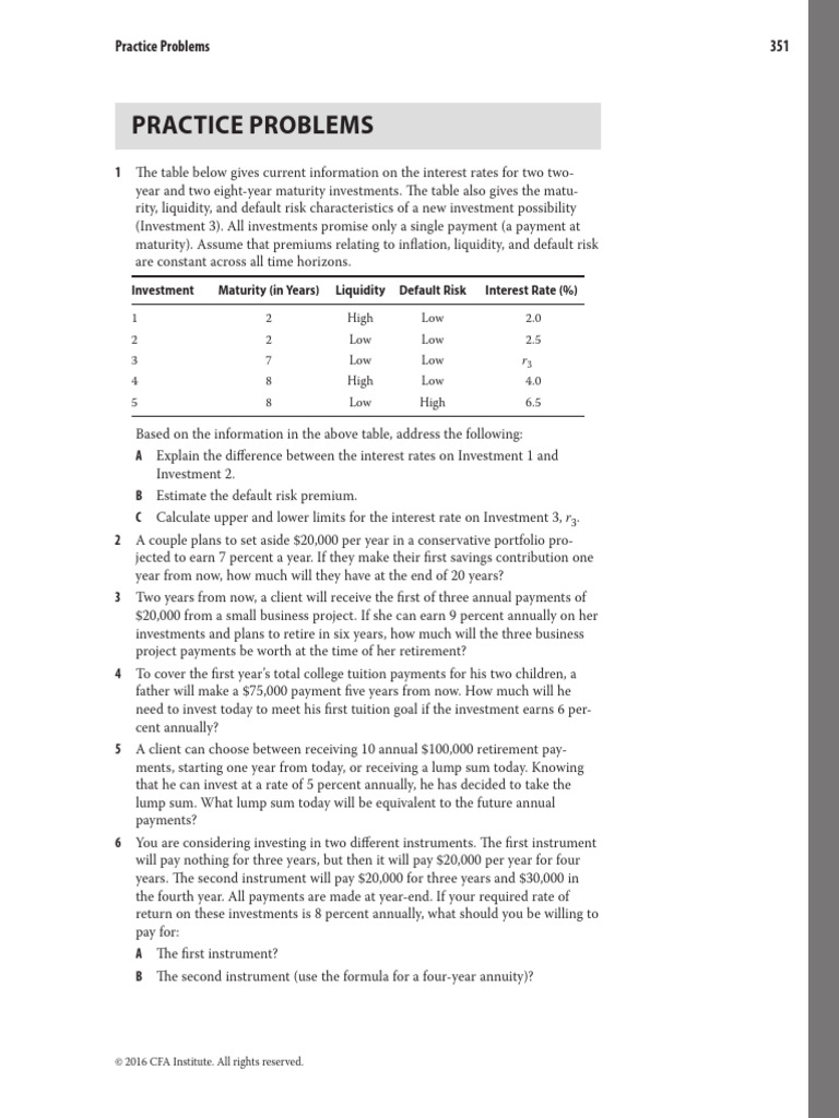 Test - Chapter 2 Time Value of Money | PDF | Present Value | Interest
