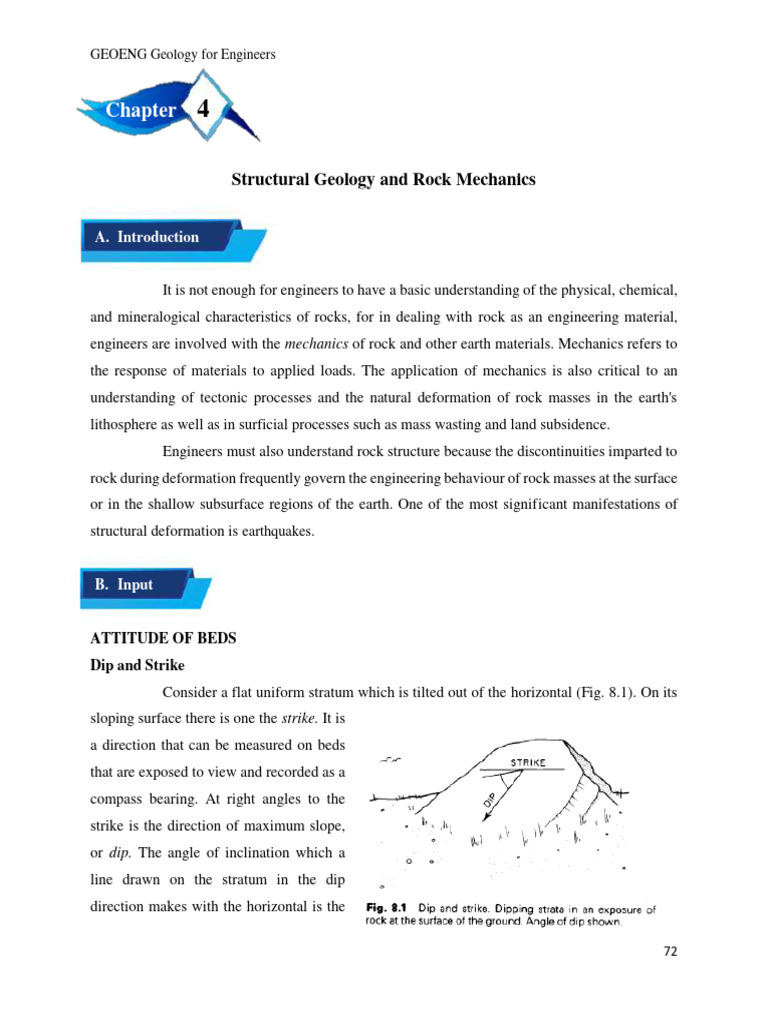 Chapter 4 Structural Geology and Rock Mechanics | PDF | Fault (Geology ...