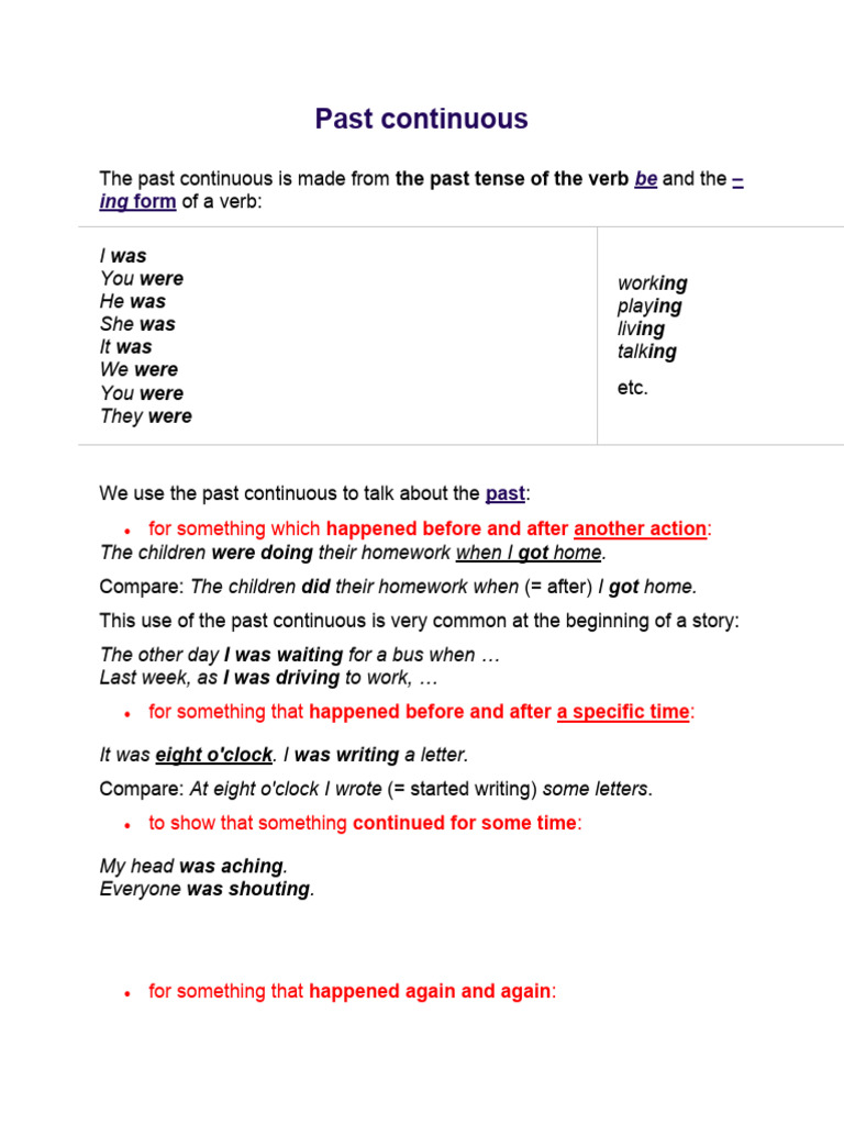 MORE PRACTICE - Past Continuous | PDF | Language Arts & Discipline