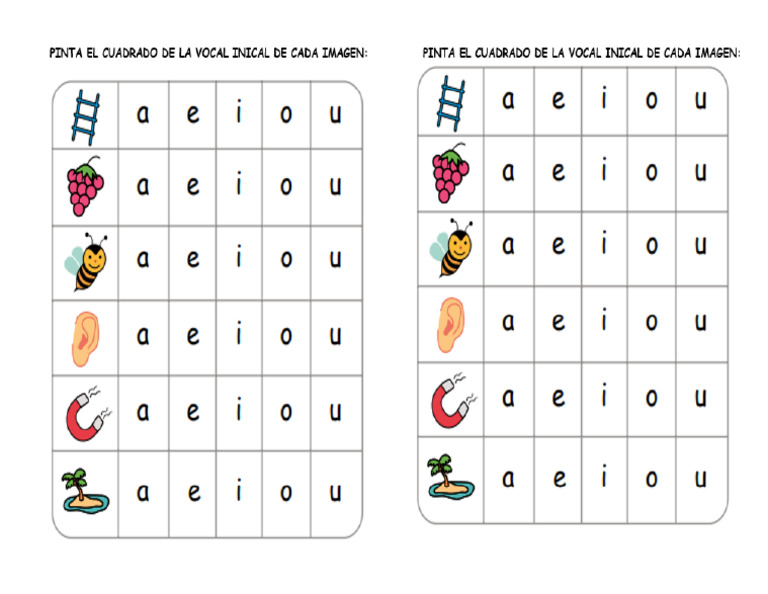 Varias Vocales | PDF