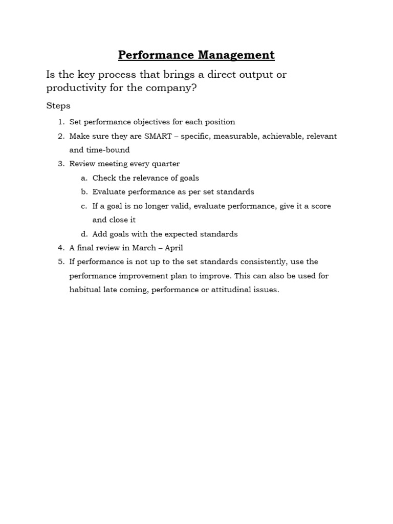 1-Performance Management Process | PDF 1-Performance Management Process | PDF
