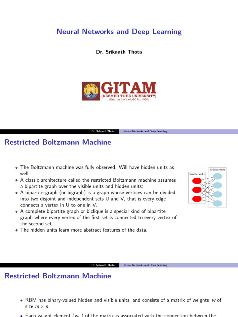 Restricted Boltzmann Machines | PDF | Artificial Intelligence ...
