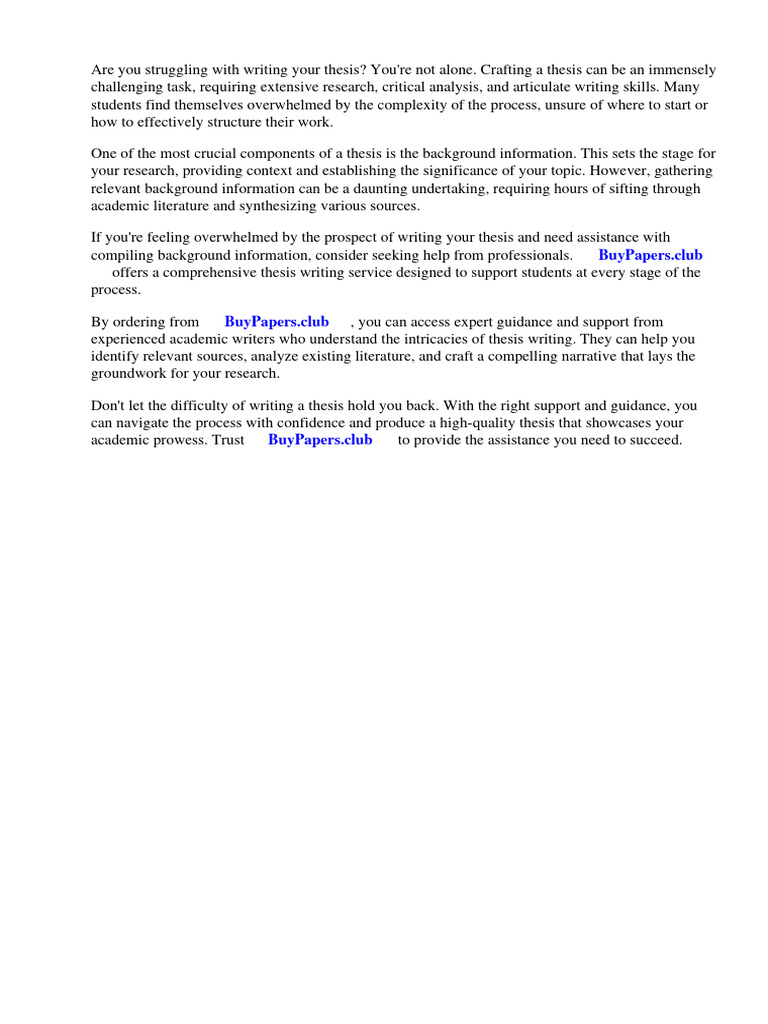 Examples of Background Information for Research Paper | PDF | Abstract ...