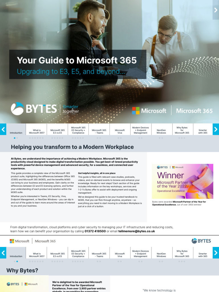 Your Guide To Microsoft 365 - E3 E5 and Beyond - 2023 Updated | Download Free PDF | Microsoft ...