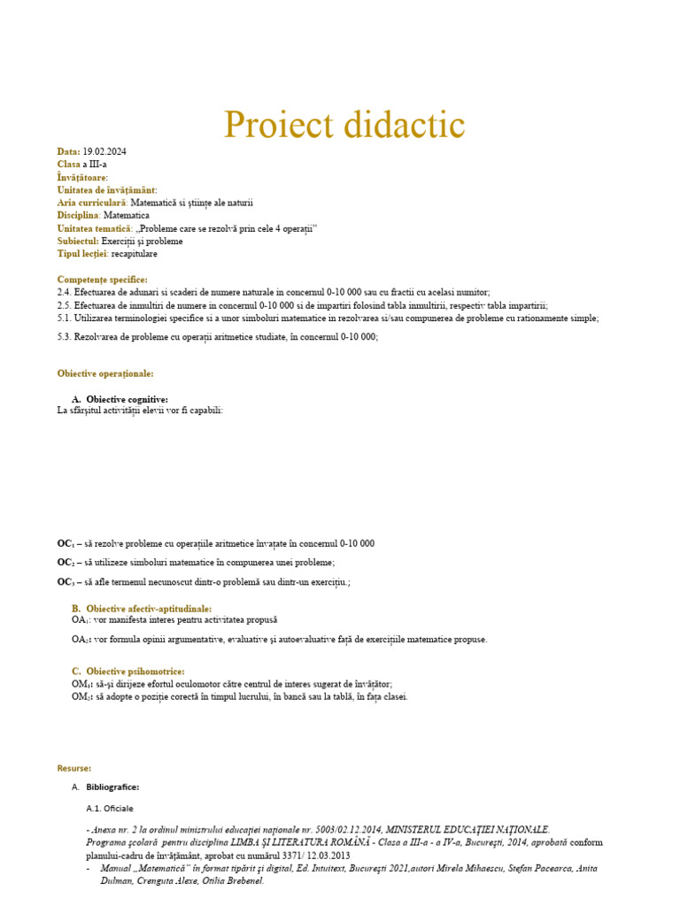 Proiect Matematica 2024 | PDF