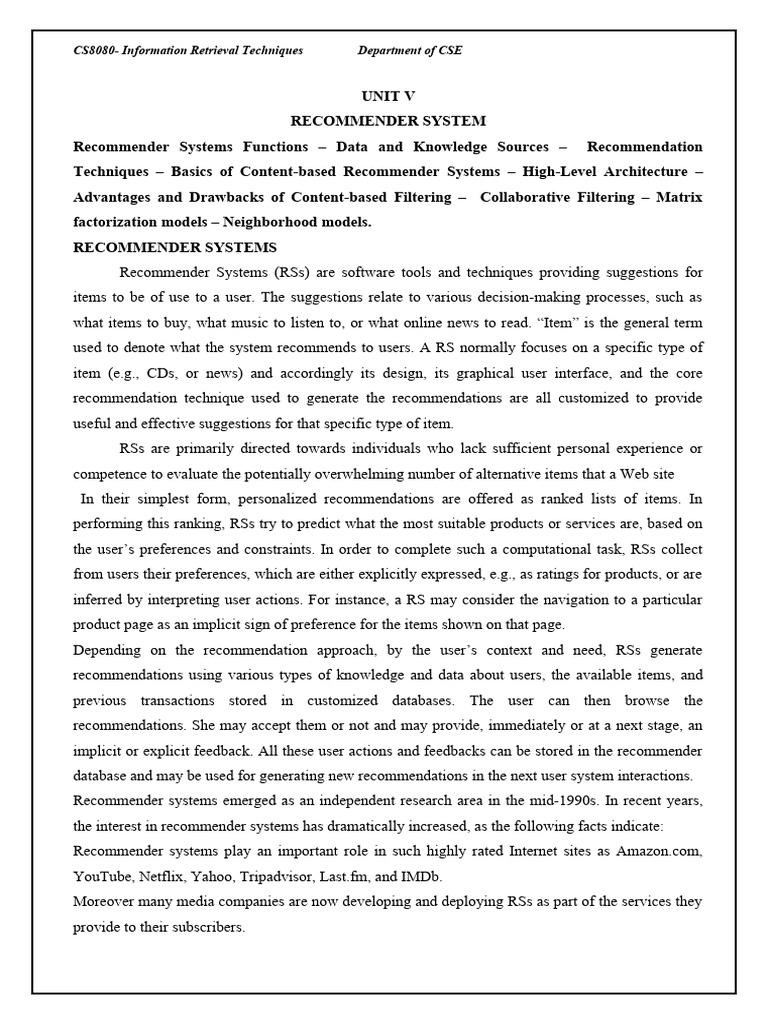 Unit V | PDF | Computing | Information Science