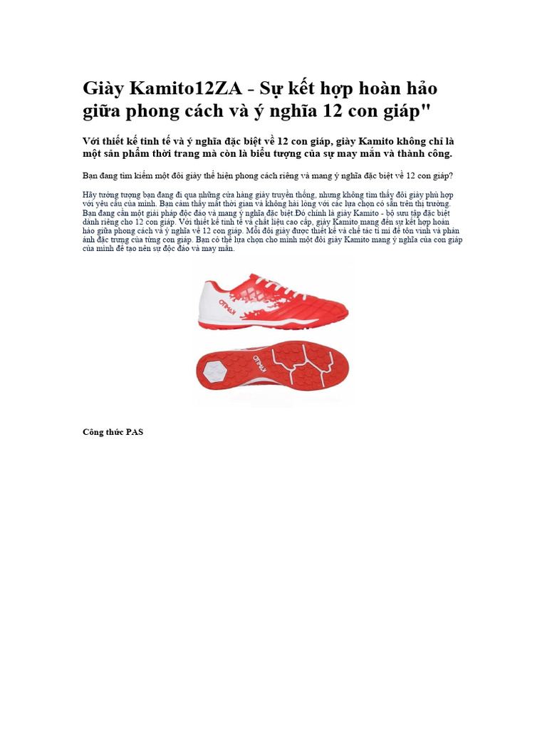 Giày Kamito12ZA | PDF