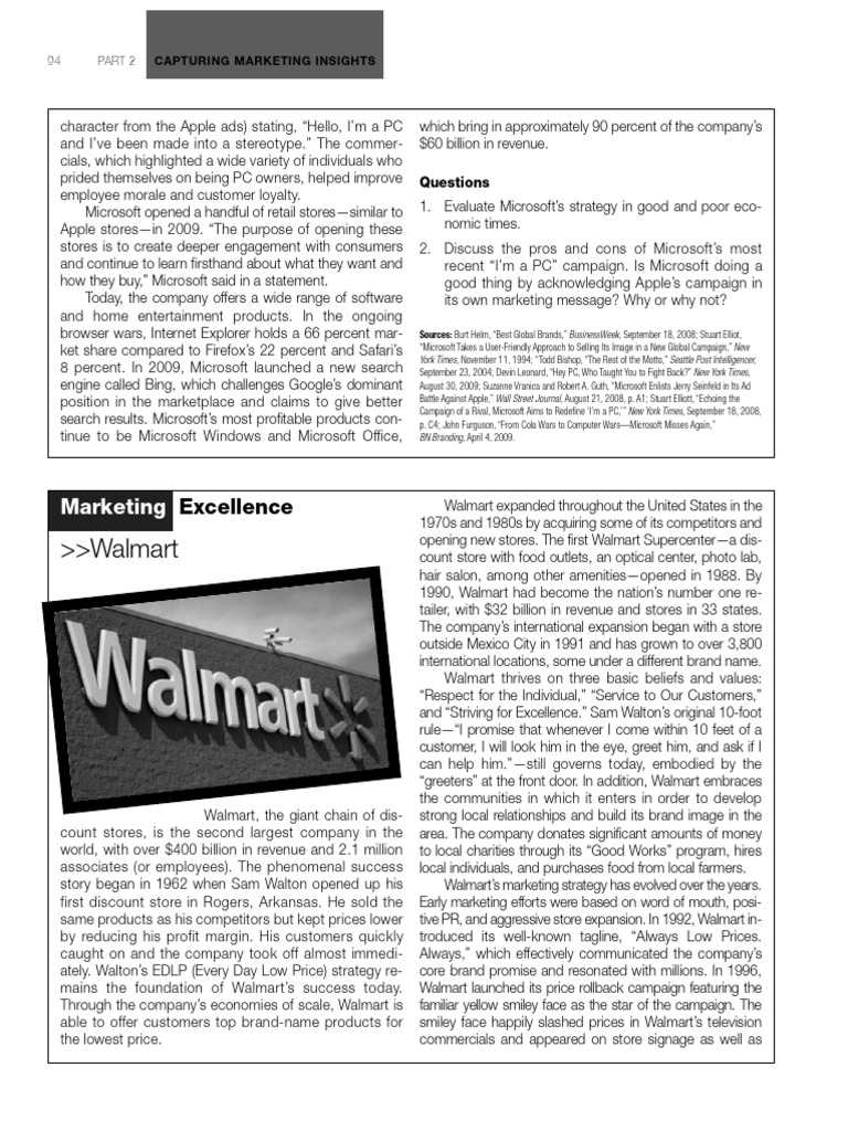 Case Study Walmart - Marketing For Growth | PDF | Walmart | Microsoft